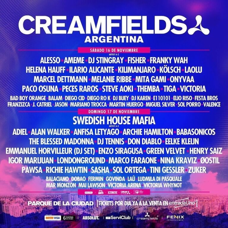 Creamfields Argentina 2024: Line up y entradas Buenos Aires